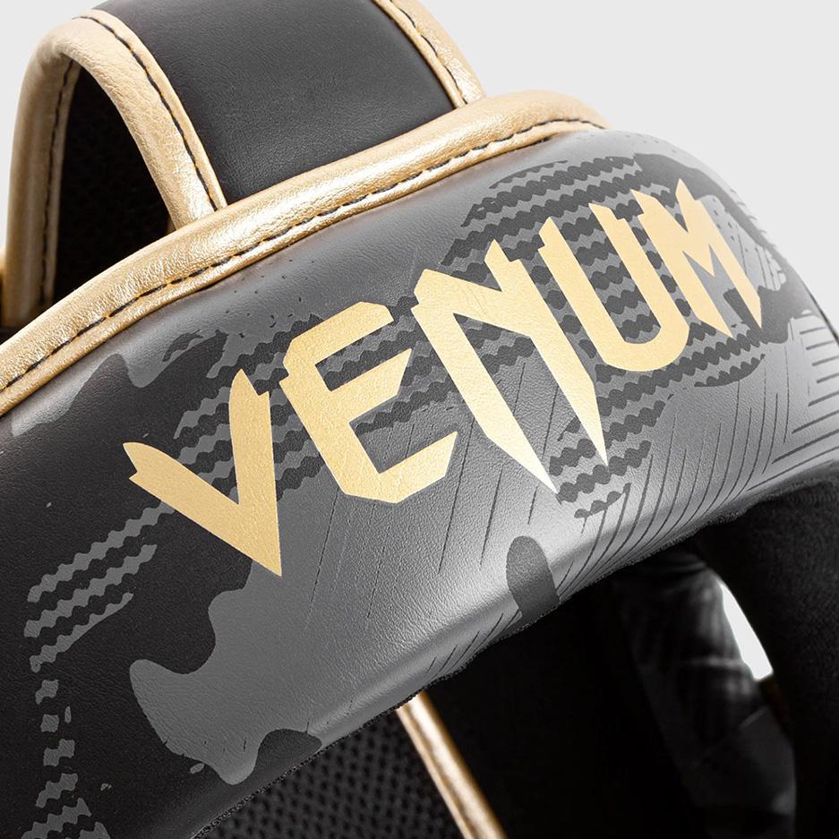 Venum Elite Boxing Headgear - Dark Camo/Gold | Gym Junkie NZ