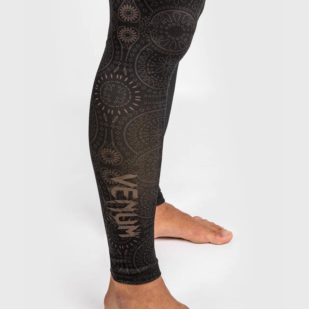 Venum Santa Muerte Dark Side Spats, Black/Brown | Gym Junkie NZ