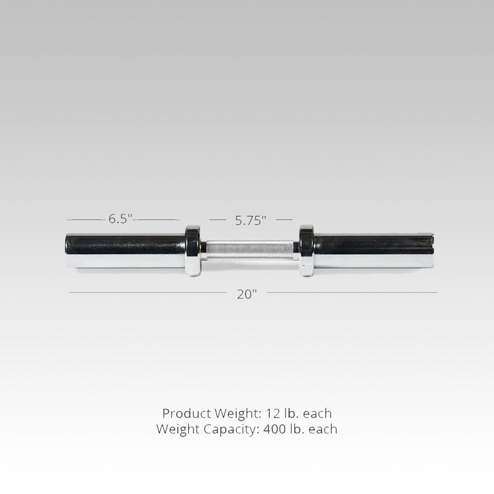 20" Olympic Dumbbell Handle Pair | Gym Junkie NZ